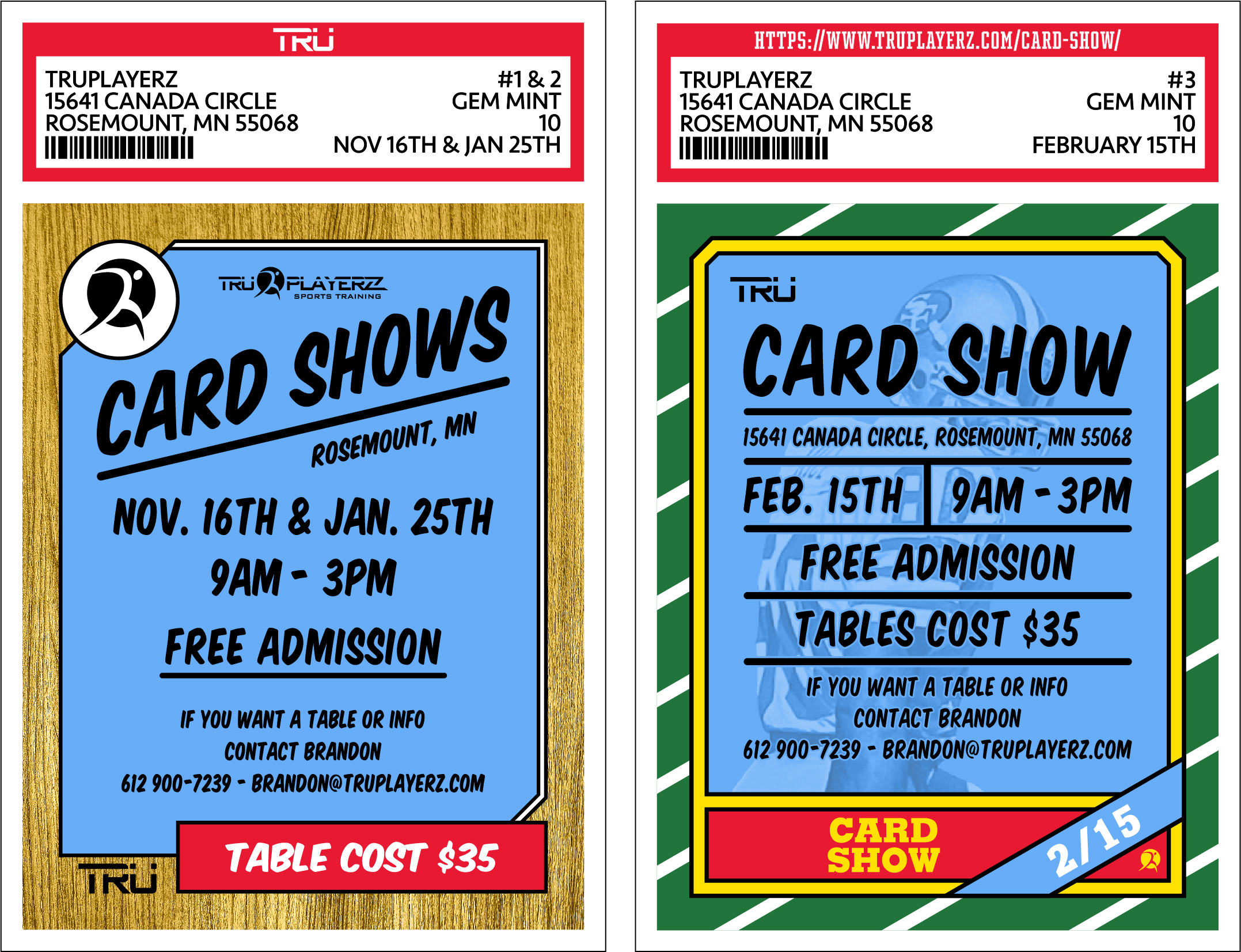 TRUPLAYERZ Sports Training | Card Shows